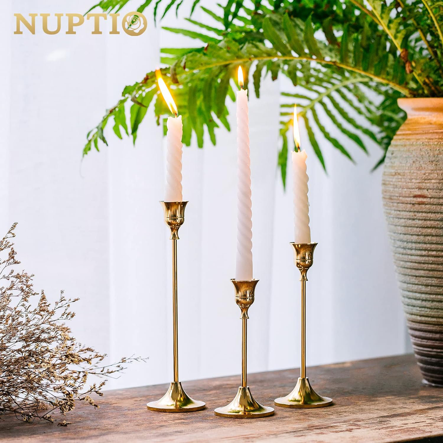 House of Hampton® Stainless Steel Candlestick & Reviews | Wayfair