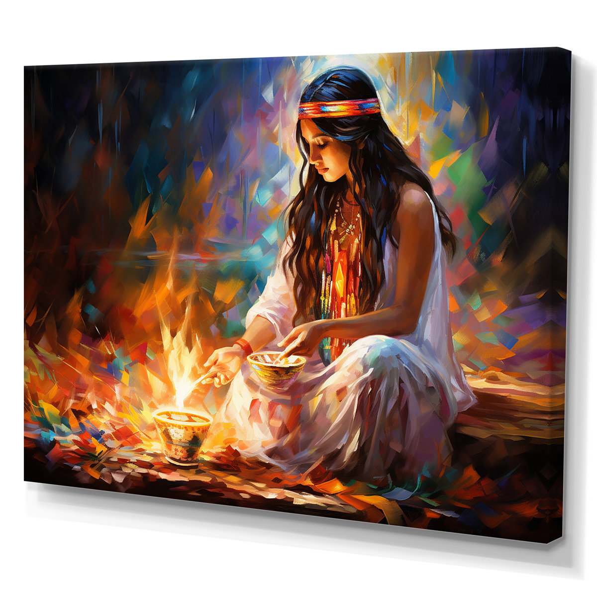 Design Art Native American Healing Ritual Memory I On Canvas Print ...