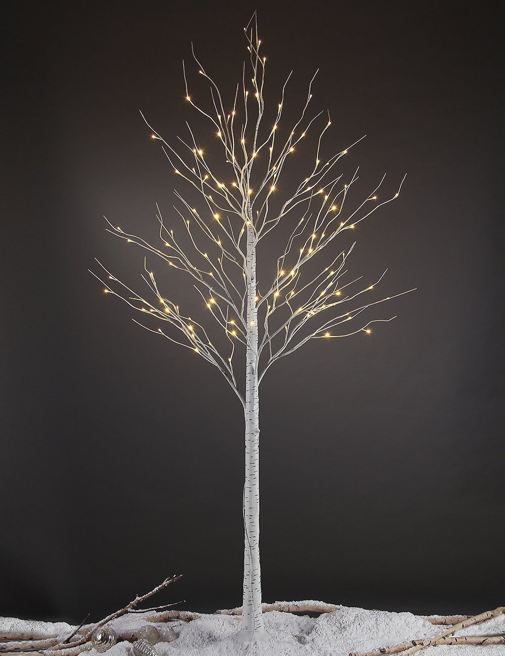 Greyleigh™ Pre-Lit Birch Tree 132 Light LED Lighted Trees & Branches ...