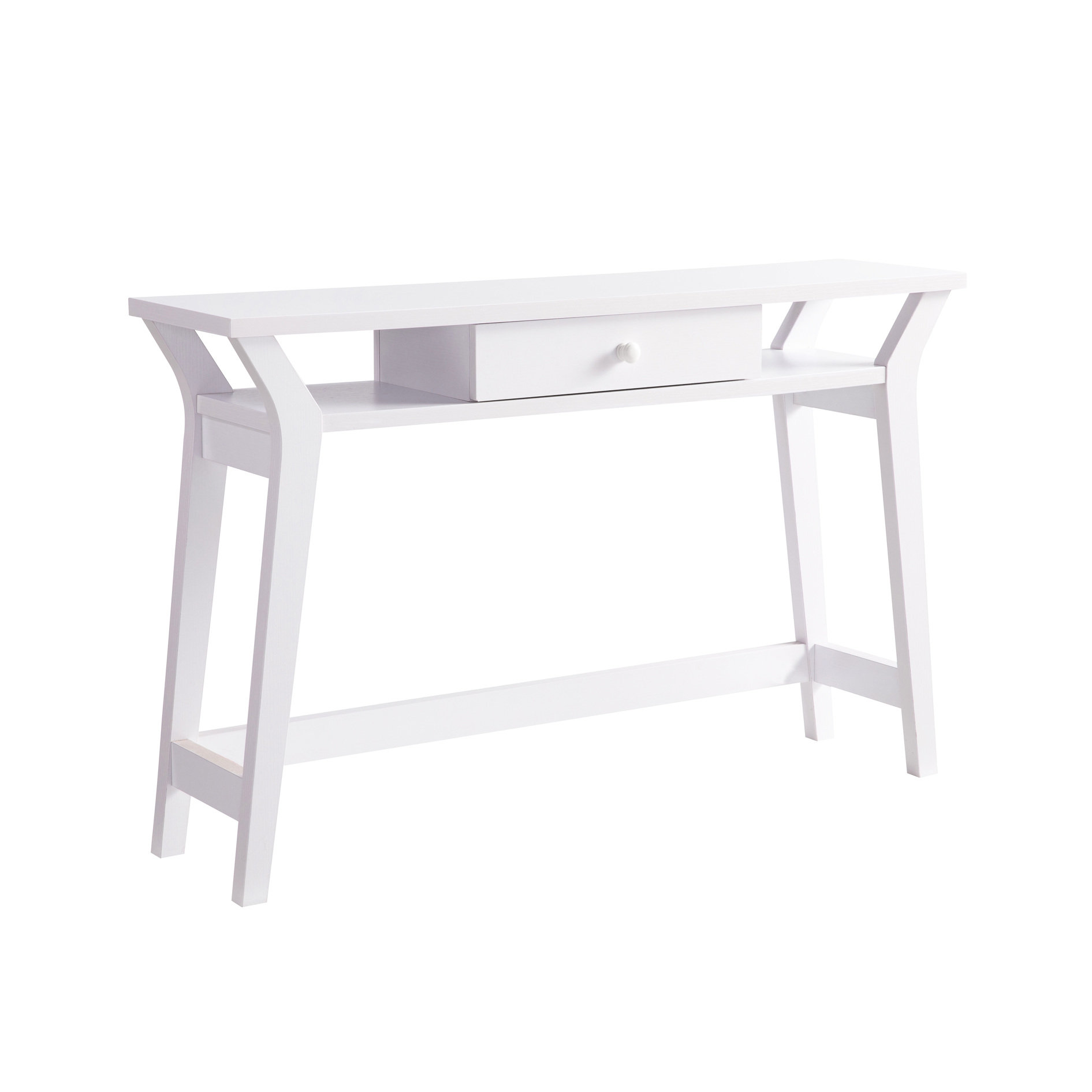 Ebern Designs Modern Console With One Drawer And Two Side Shelf ...