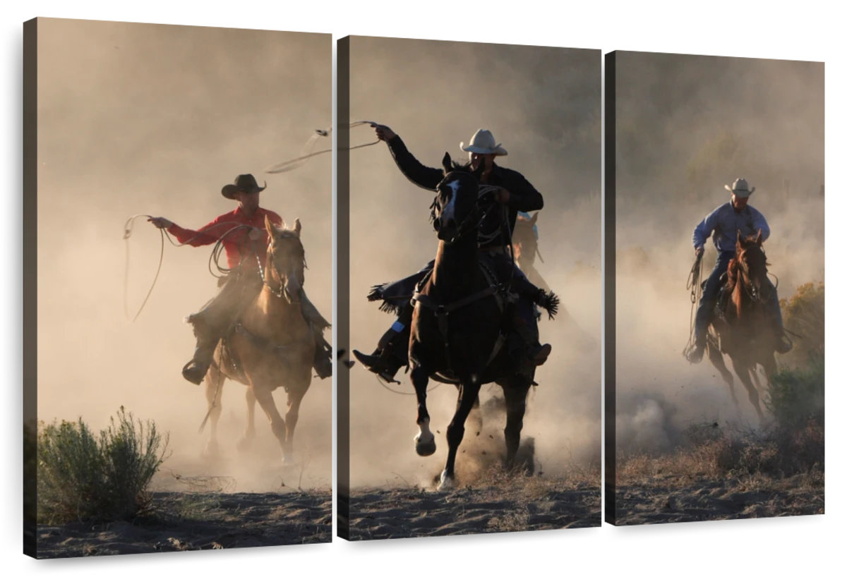 Union Rustic Lelar Cowboys In Action | Wayfair