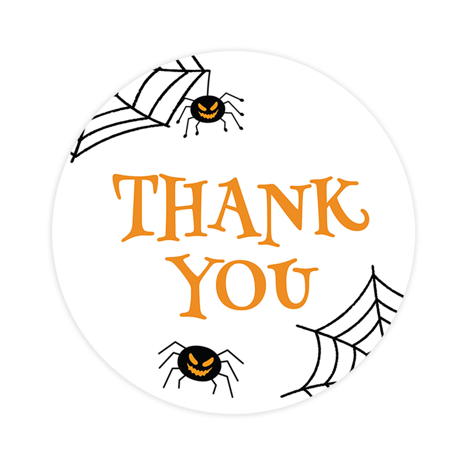 The Holiday Aisle® Halloween Thank You Stickers 2 Inch Round 120 Bulk ...
