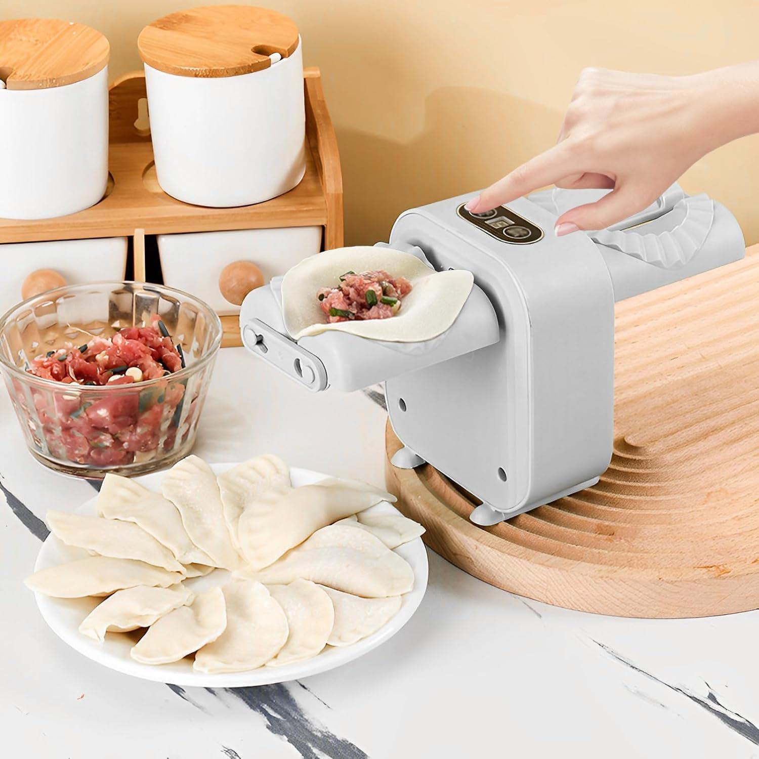 Tiprol Grey Automatic Electric Dumpling Maker Machine | Wayfair