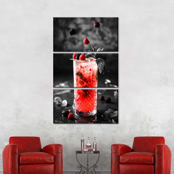 Elephant Stock Cocktail Pop Berry Cocktail Multi Piece Canvas Print On ...