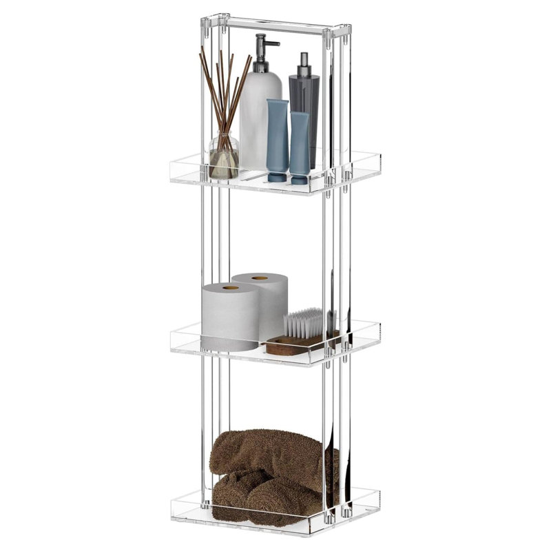 Orren Ellis 3-Tier Acrylic Standing Shower Organizer Caddy | Wayfair