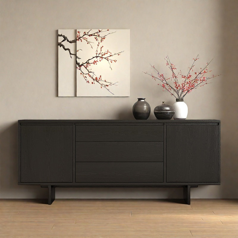 Hokku Designs Black Simple Sideboard | Wayfair