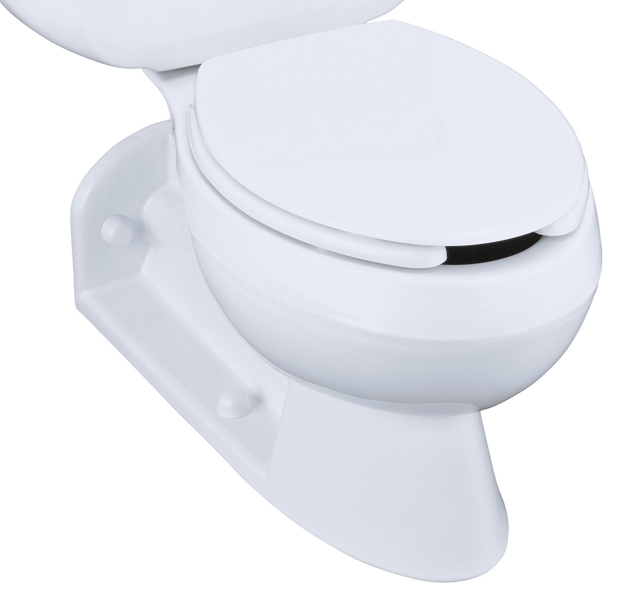 Kohler Barrington Elongated Rear Outlet Toilet Bowl with Antimicrobial ...