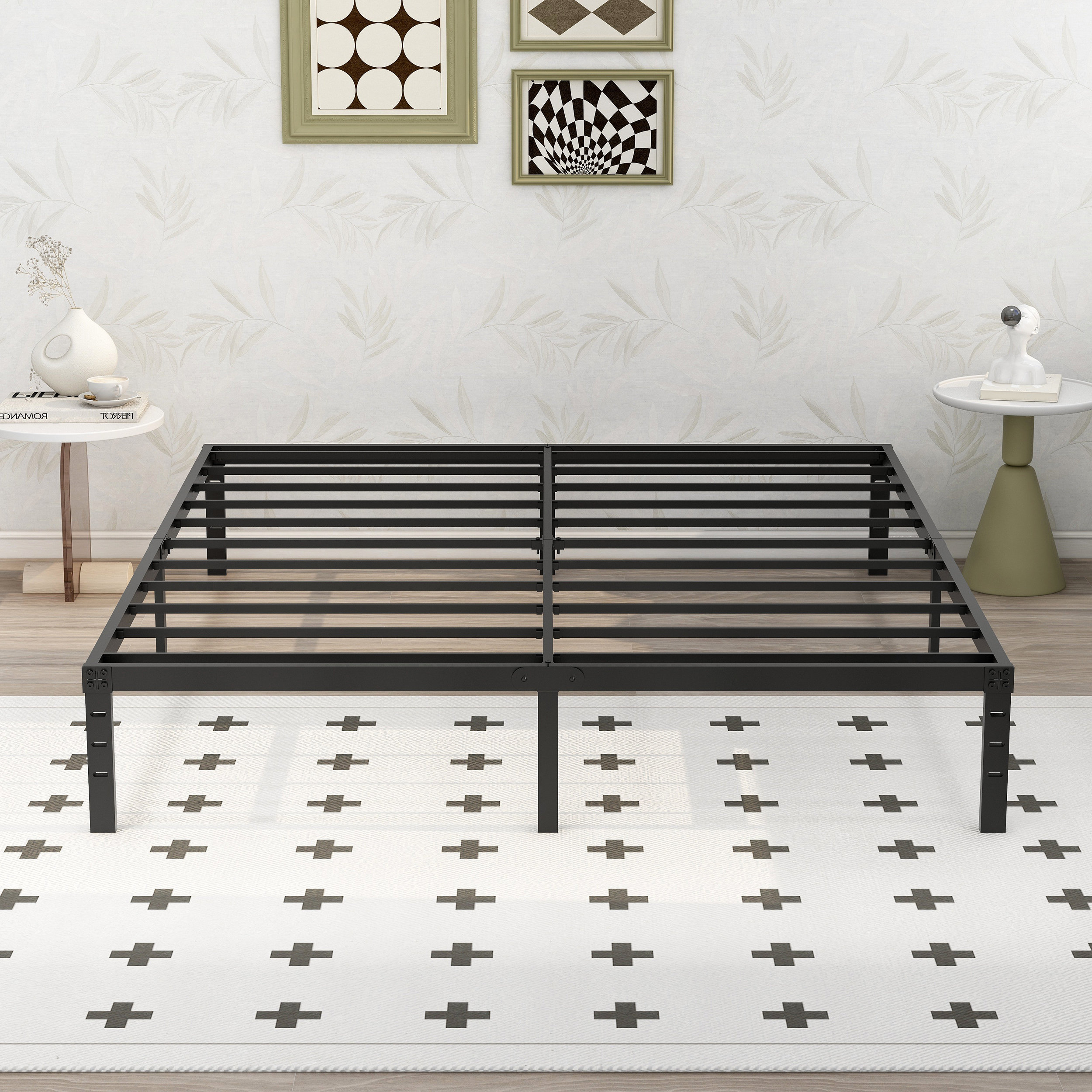 Ebern Designs Oprina Metal Open-Frame Bed | Wayfair