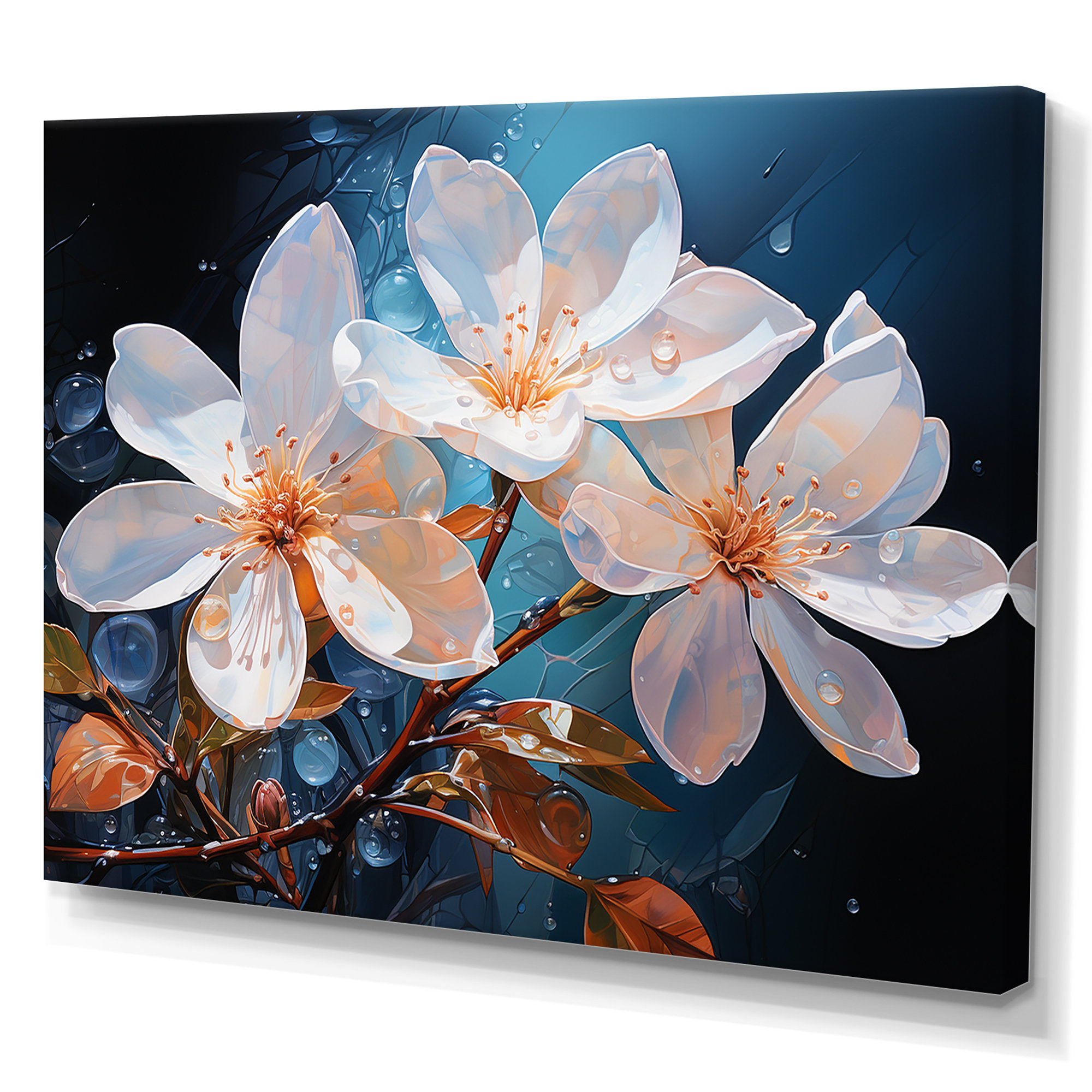 Winston Porter White Plumeria Transparent Serenity - Plumeria Canvas ...