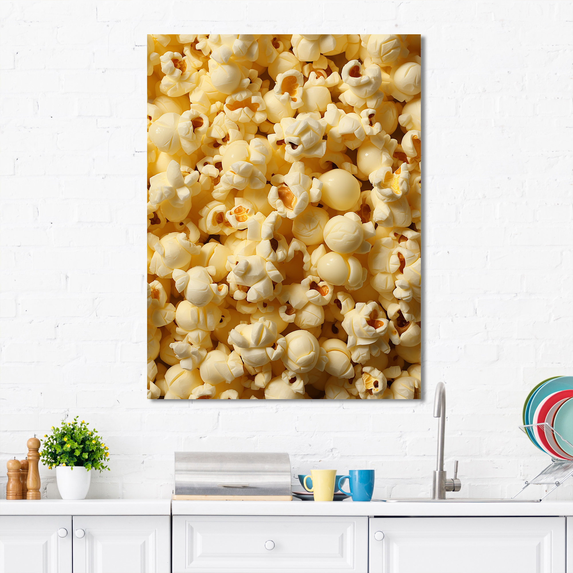 Ebern Designs Screen Popcorn Elegance II - Popcorn Wall Art | Wayfair