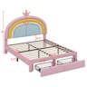 Gemma Violet Rainbow Bed Frame, Stylish Rainbow Design, Space-Saving ...