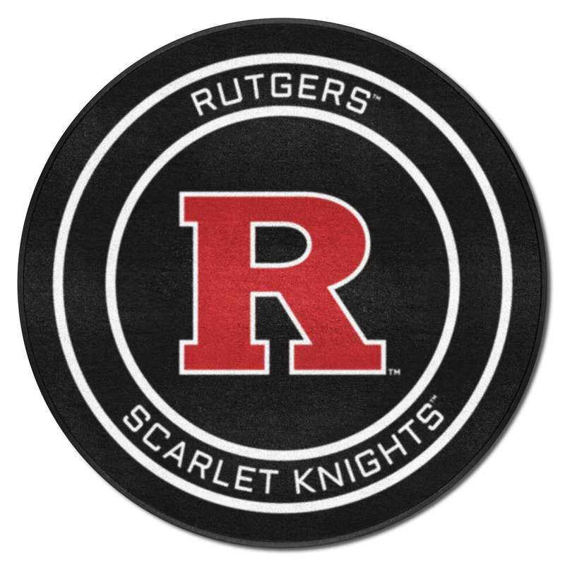 FANMATS Rutgers_Rutgers Hockey Puck Rug - 27In. Diameter | Wayfair
