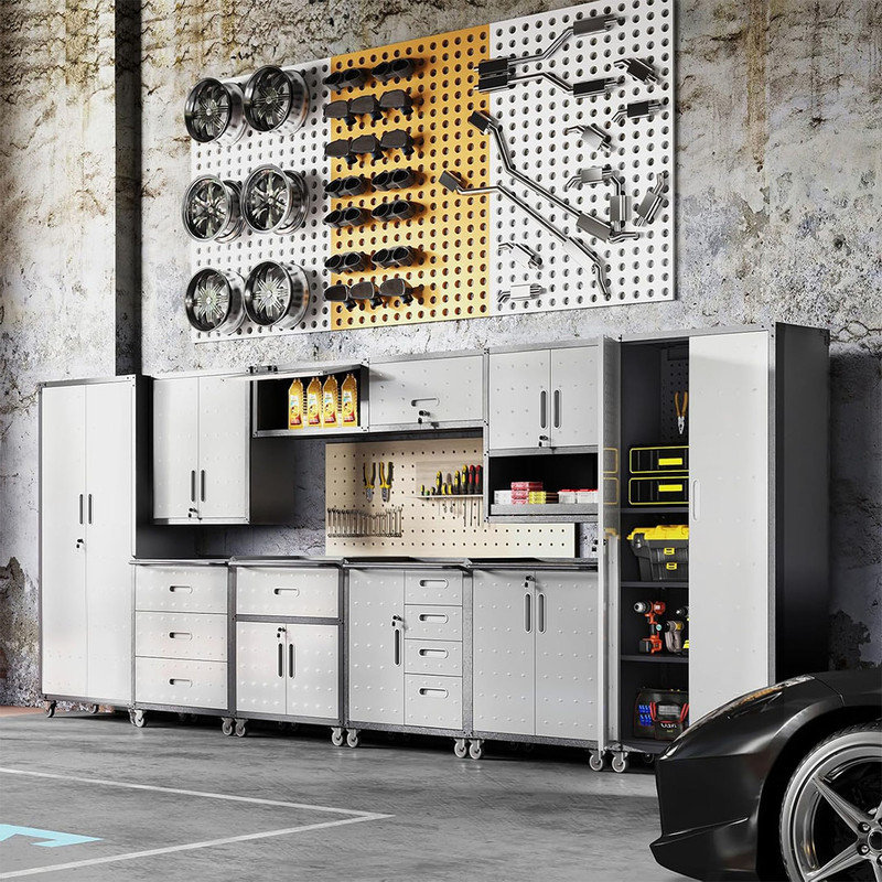 WFX Utility™ Steel Rolling Garage Cabinet on Wheels, Mobile Tool Cart ...