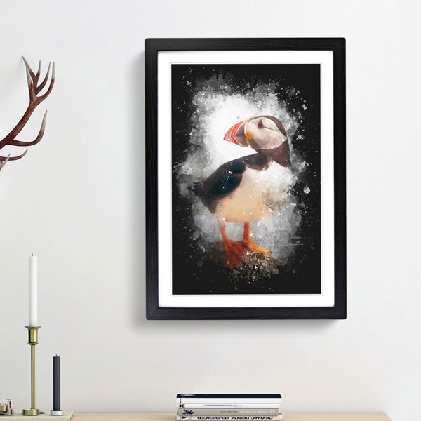 East Urban Home 'An Atlantic Puffin' - Picture Frame Graphic Art Print ...