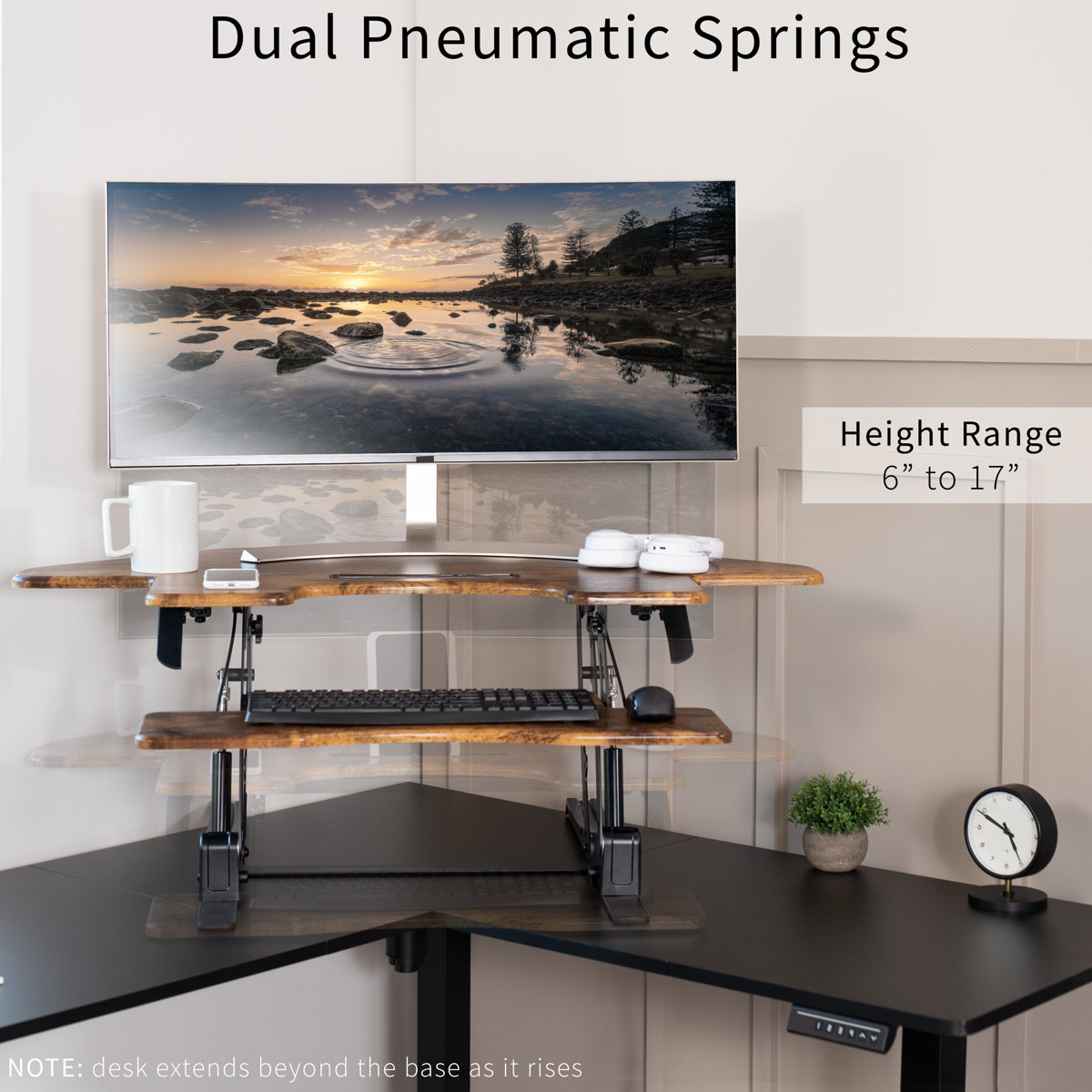 Vivo 44" Corner Standing Desk Converter DESK-V000VC Series & Reviews ...