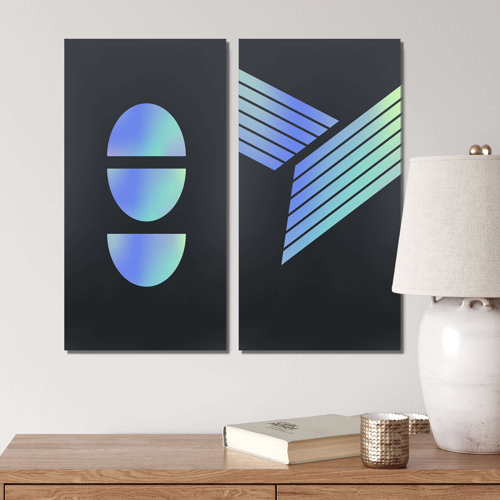 Wrought Studio™ Japanese Vintage Geometric Gradients I - 2 Piece ...