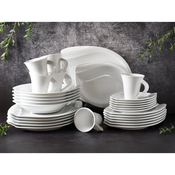 Creatable Acacia 30 Piece Dinnerware Set, Service for 6 & Reviews ...