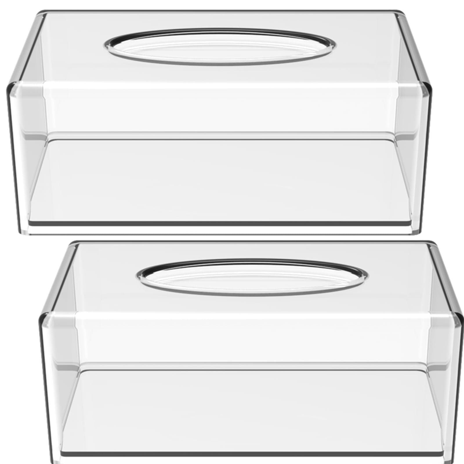 Orren Ellis 2 Pack Clear Tissue Dispenser Box, Large Acrylic Facial ...