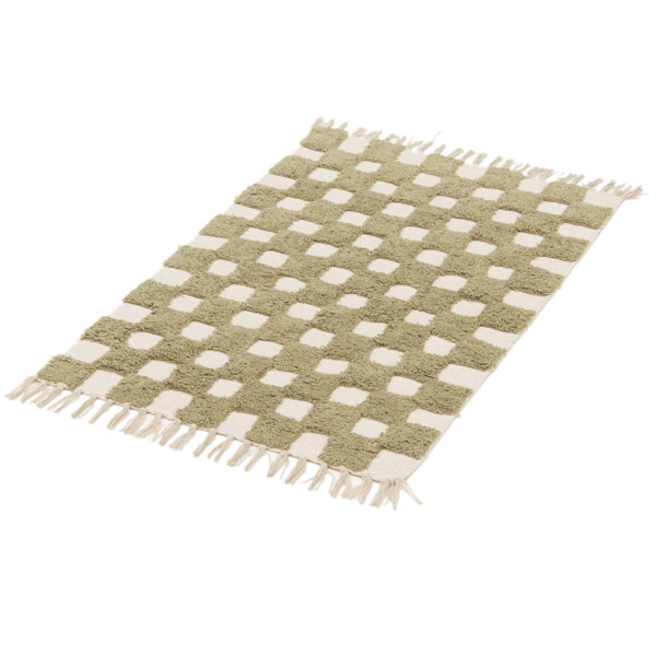 Brayden Studio Antowan Chequered Machine Woven Area Rug | Wayfair.co.uk