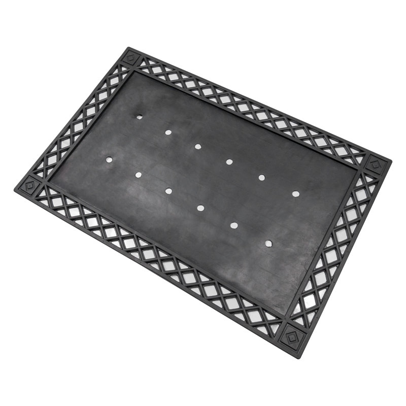 MSI Black Diamond 24" x 36" Rubber Door Mat Tray | Wayfair