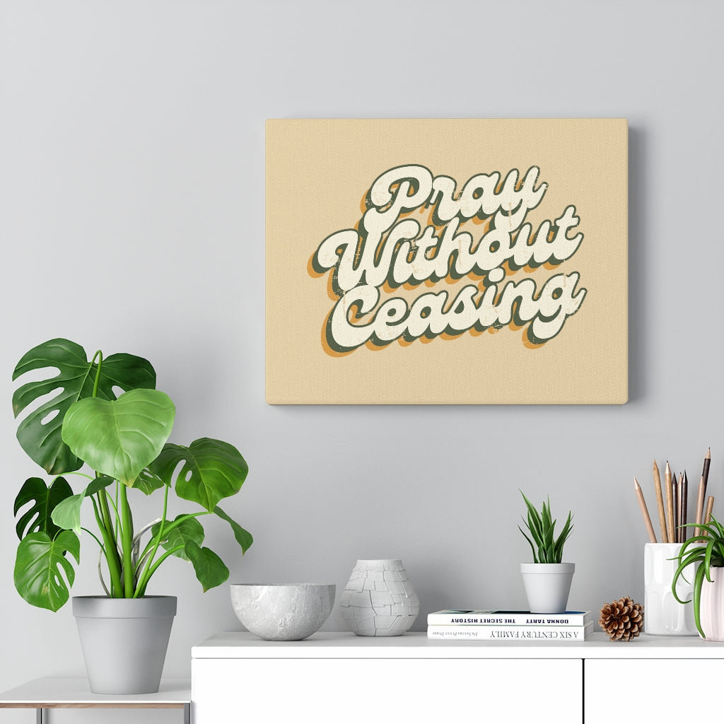 Trinx Pray Without Ceasing 90''S Christian Wall Art Bible Verse Print ...