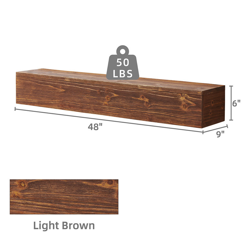 Millwood Pines Ayeesha Solid Cedar Wood Mantel | Wayfair