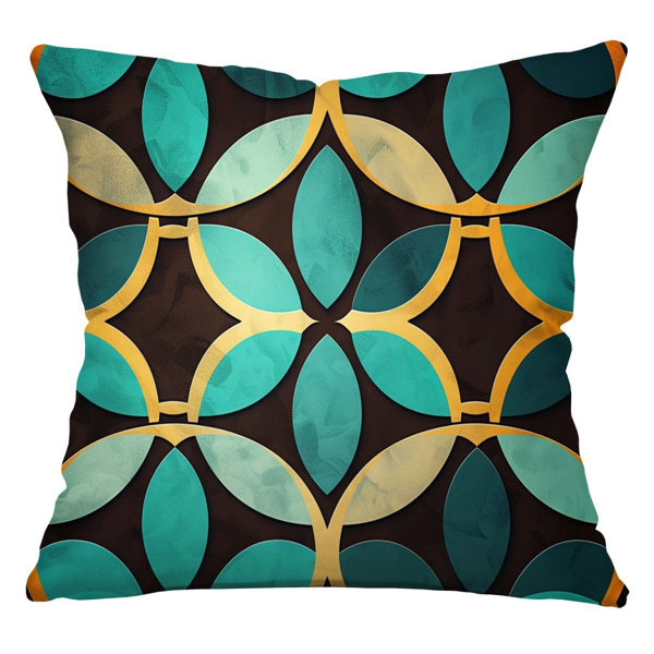 VisionBedding Geometric pattern Throw Pillow, Wall design Cotton Twill ...