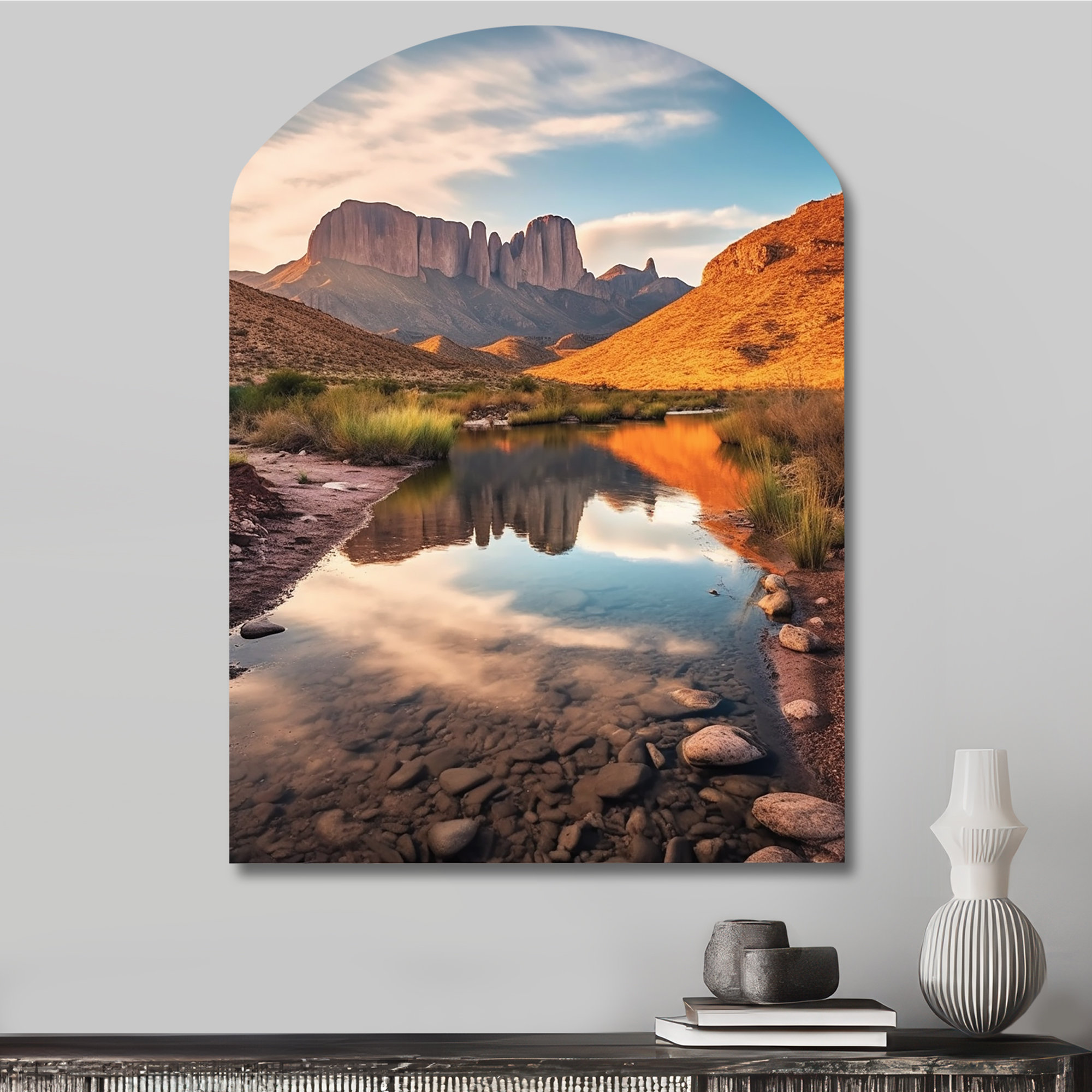 Design Art Texas Big Bend National Park - Texas Arch Metal Wall Art ...