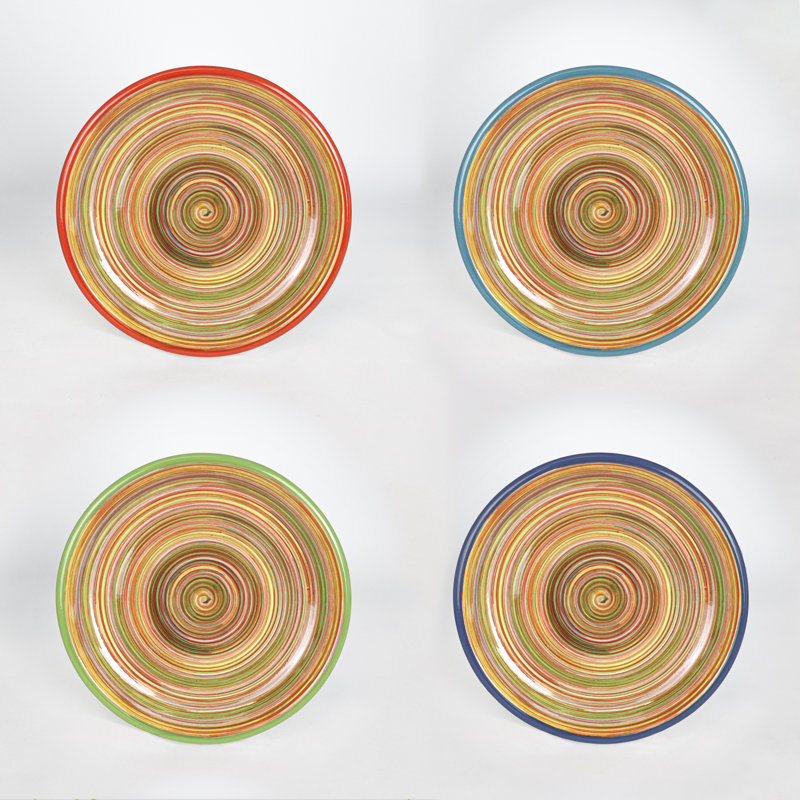 Euro Ceramica Raia Dinner Plate Set - Orange (26.8cm) | 10.6'' | Wayfair