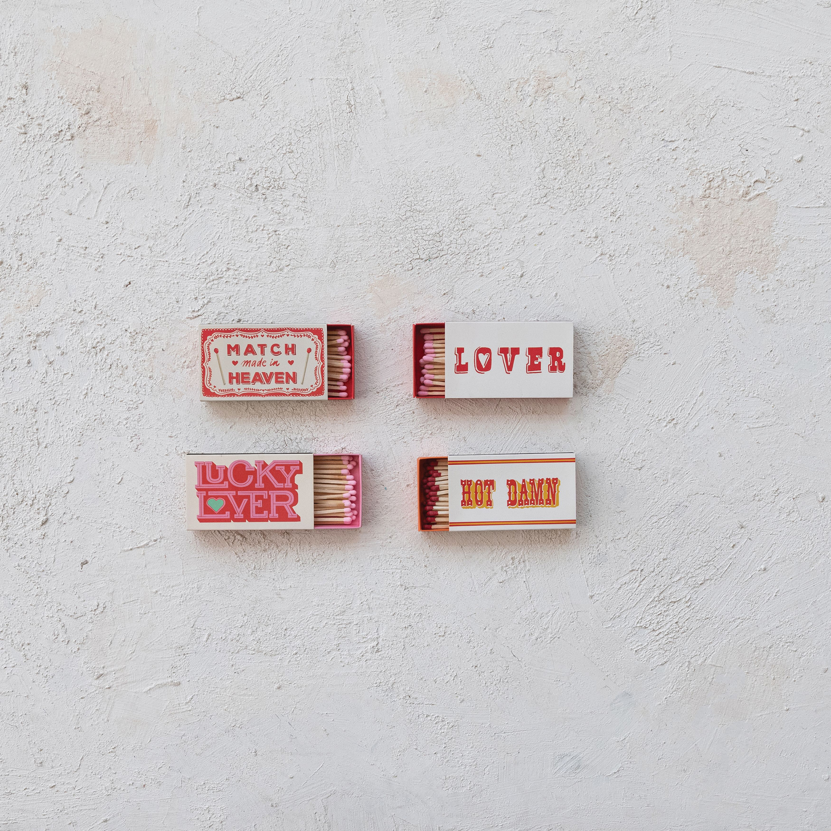 Creative Co-Op 4-1/4"L Safety Matches In Matchbox W Saying, Multi Color ...