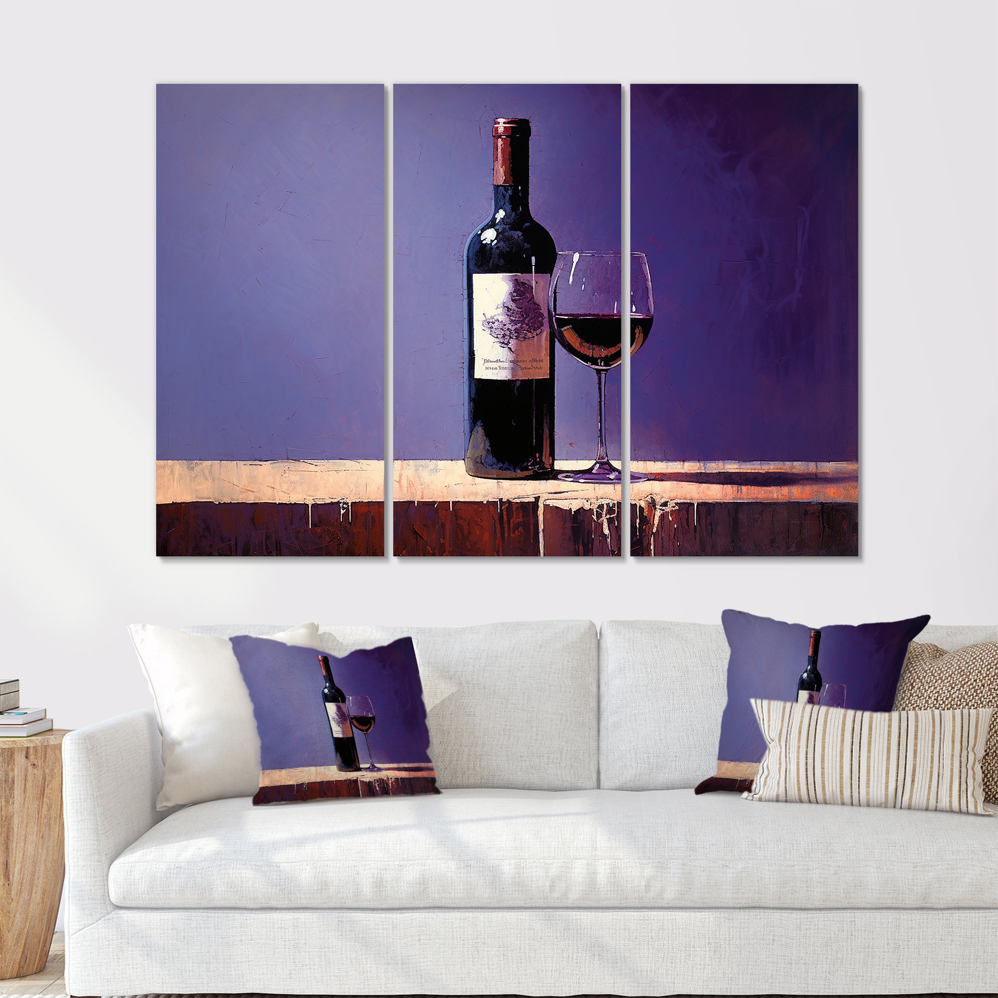 Lark Manor™ Syrahs Shadow I - Wine Canvas Art Set | Wayfair
