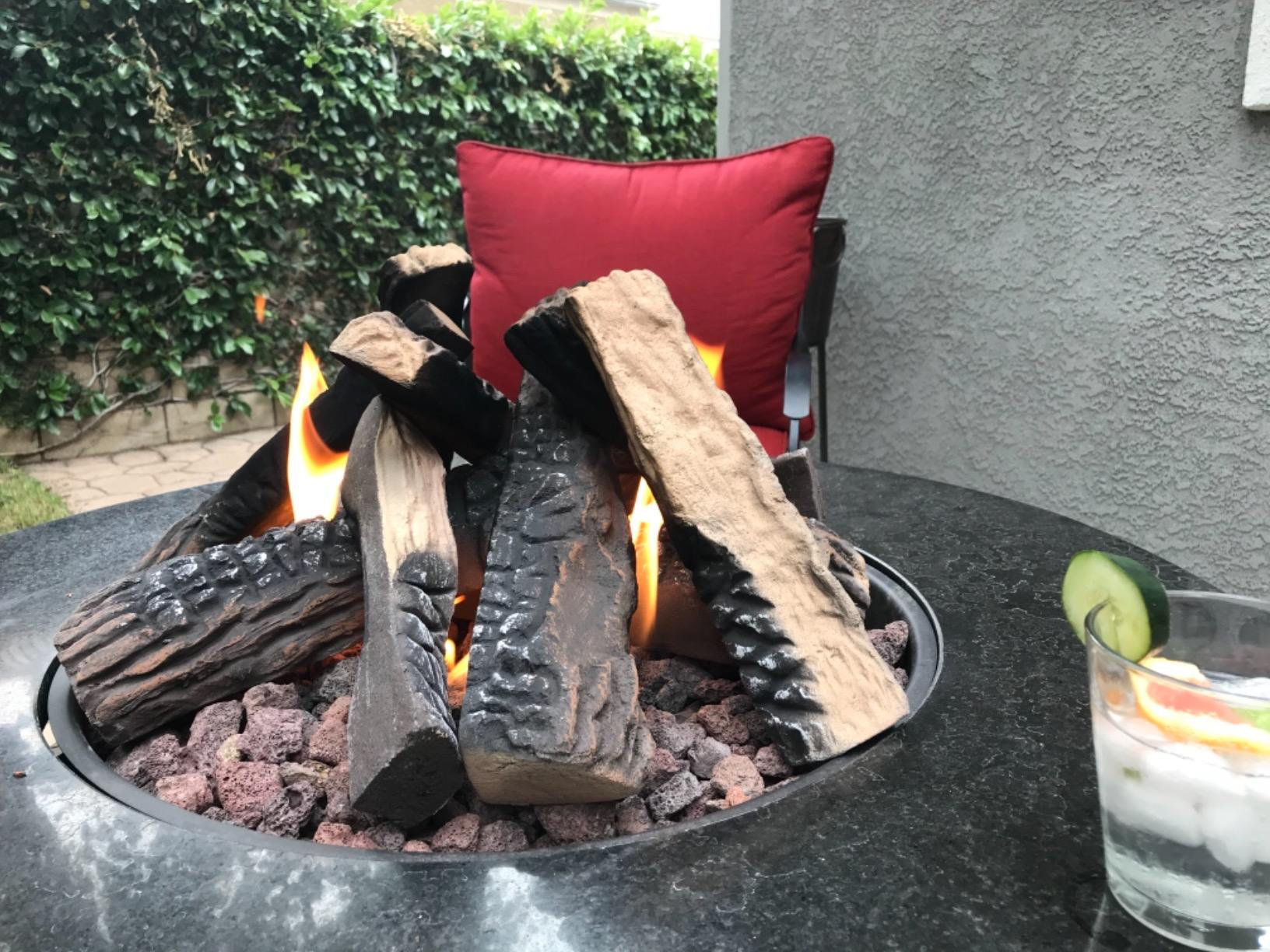 SIPIROT 8Pc Ceramic Log Set Ash Wood Style w/Stackable Gas Heat ...