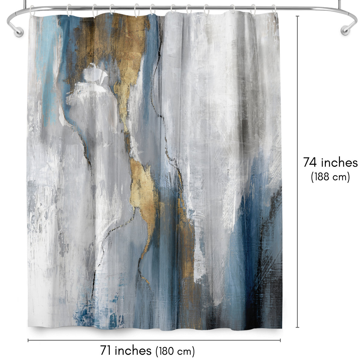 The Twillery Co.® Abstract Shower Curtain Revolving Motion Shower ...