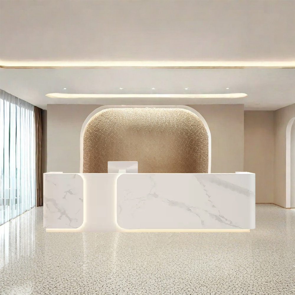 Orren Ellis Contemporary Reception Station with Open and Closed Storage ...