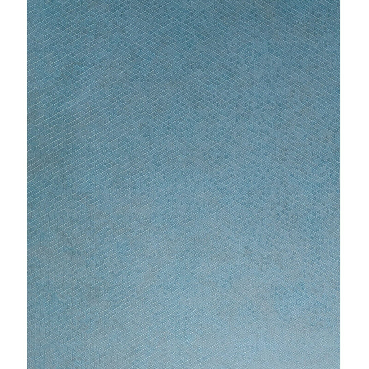 Latitude Run® Grayish blue metallic geometric square triangle tiles ...