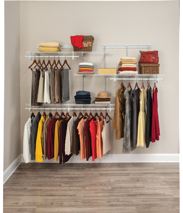 ClosetMaid 3 Shelf Adjustable ShelfTrack Wardrobe Shelving & Clothes ...
