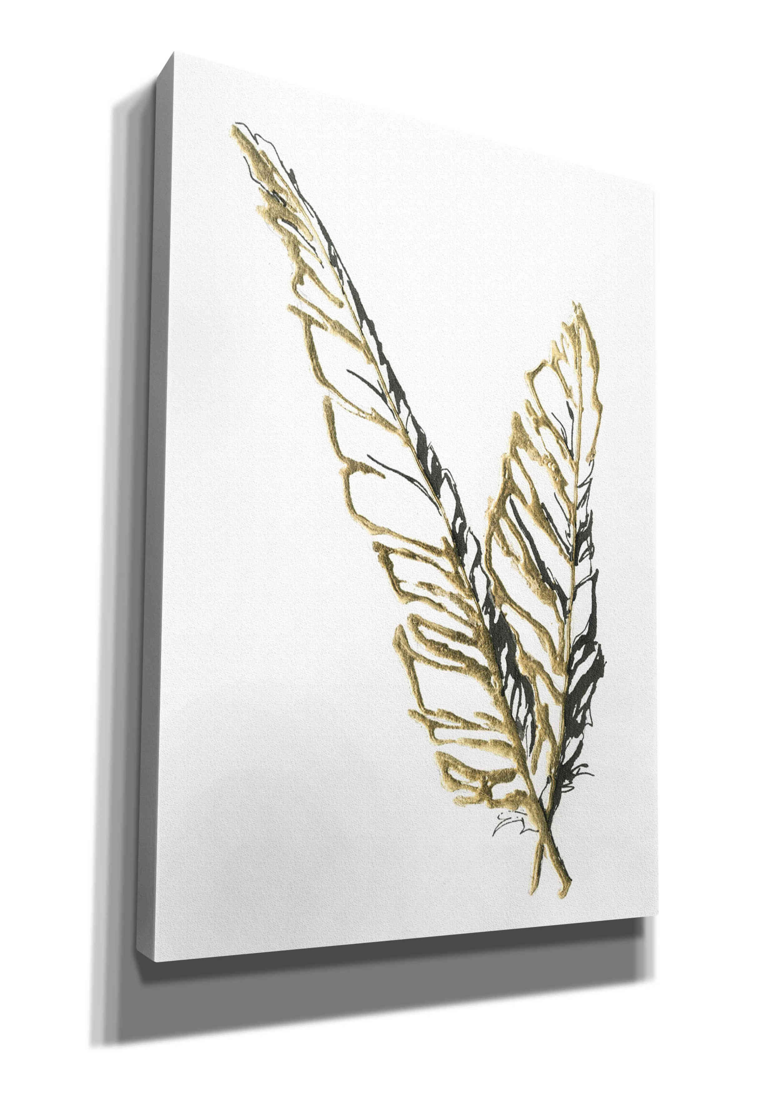 Dakota Fields Pierrot Gilded Raven Feather On Canvas by Chris Paschke ...