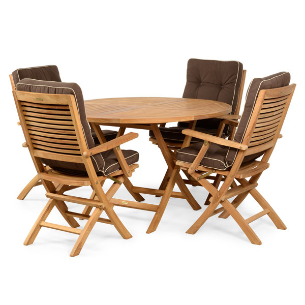 Breakwater Bay Orchard Round 4 - Person 120cm Long Teak Dining Set with ...