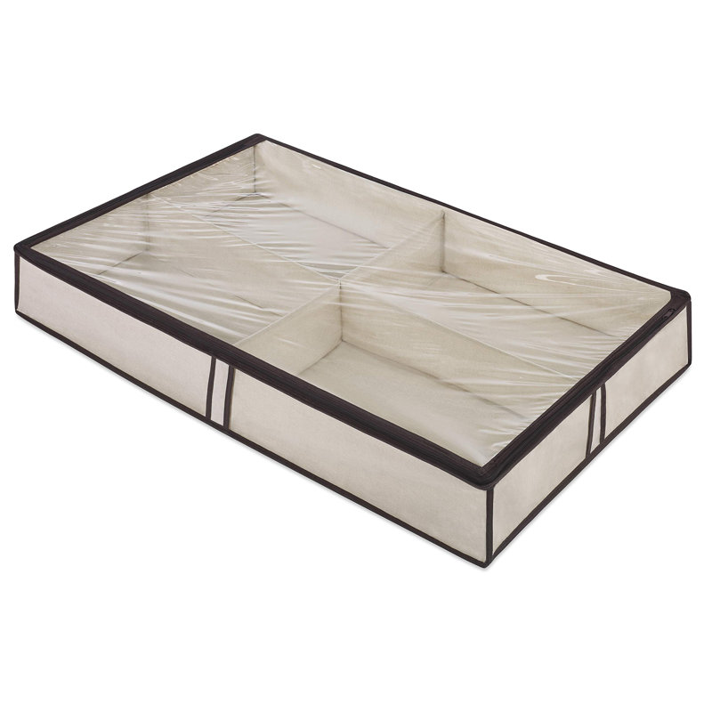 Rebrilliant Underbed Boot Bag, White, Black | Wayfair