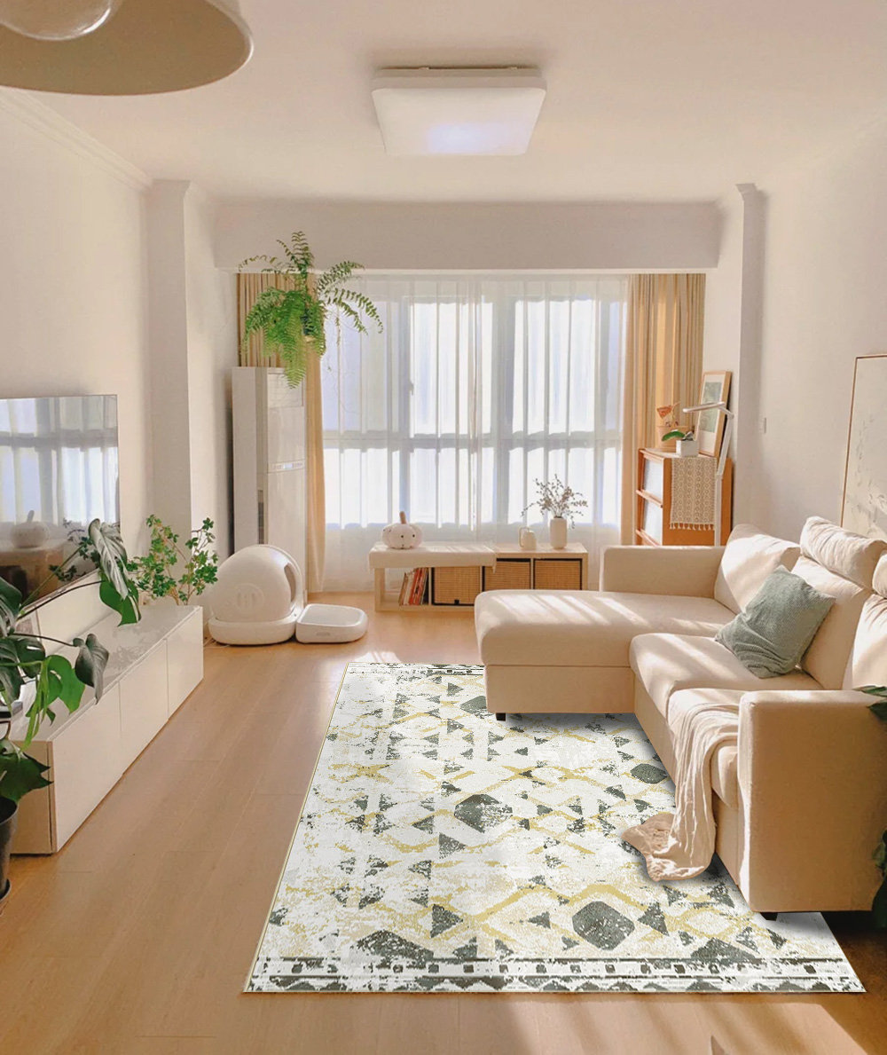 Red Barrel Studio Area Rug, Low-Pile, Machine Washable, Foldable Rug ...