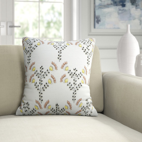 Allem Studio Maya Embroidered Linen Throw Pillow | Wayfair