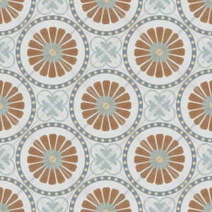 Merola Tile Revival Ring Mini 4" x 4" Ceramic Patterned Wall & Floor ...