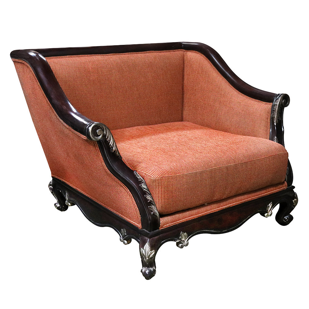 Alcott Hill® Ornate Hand-Carved Transitional Lounge Chair | Wayfair