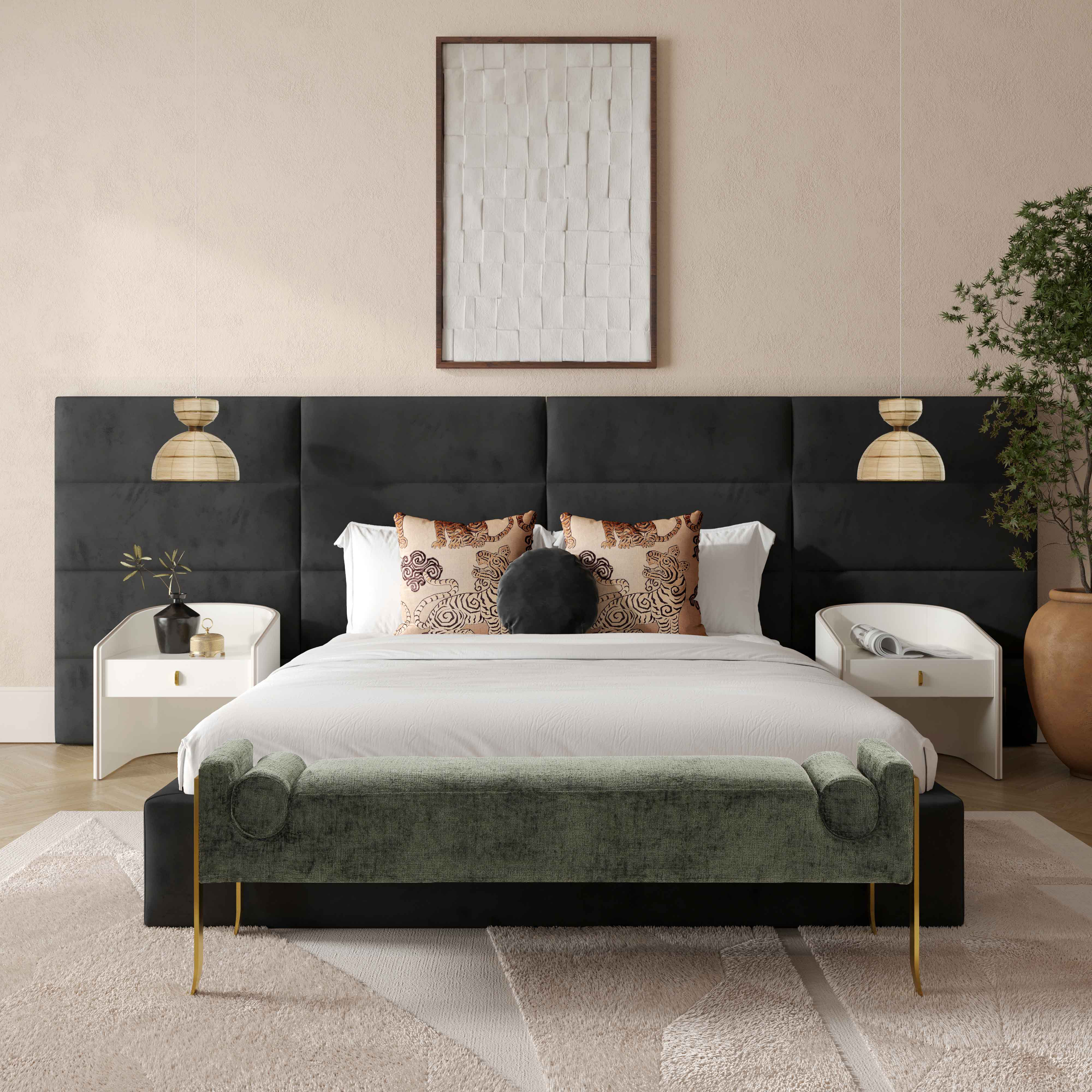 TOV Furniture Velvet Bed with Wings - Wayfair Canada