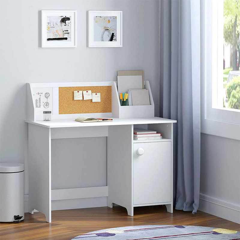 Latitude Run® Wooden Children School Study Table with Hutch, Student's ...