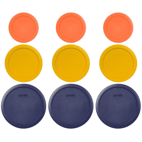 Pyrex 7200-PC Orange, 7201-PC Butter Yellow, And 7402-PC Blue Lid ...