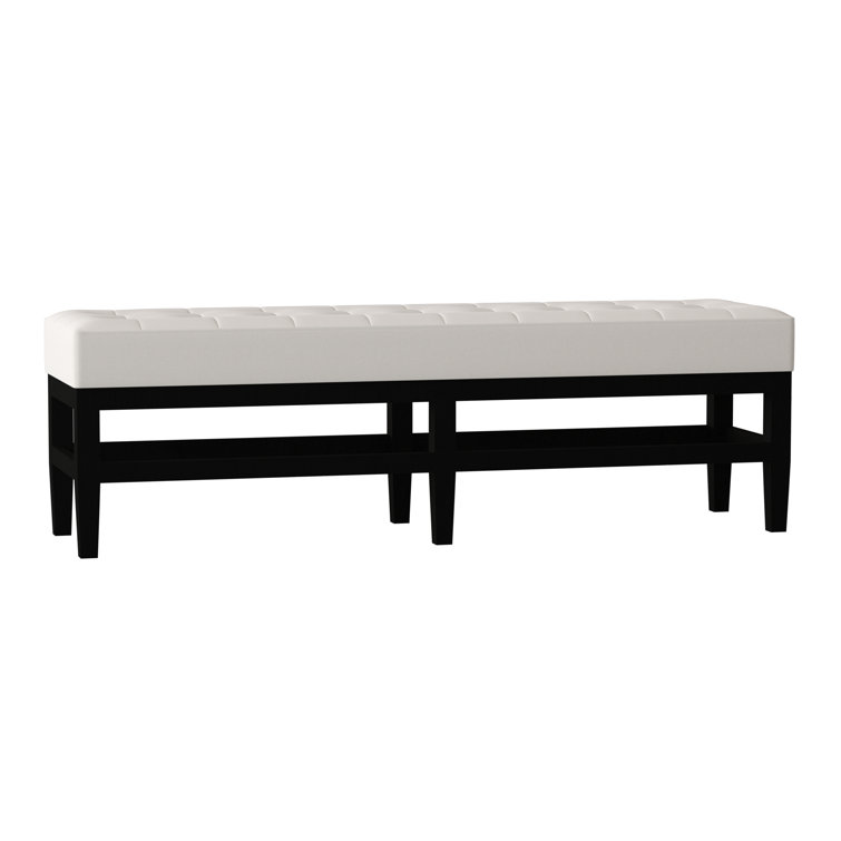 Latitude Run® Galindo-White Upholstered Bench & Reviews | Wayfair