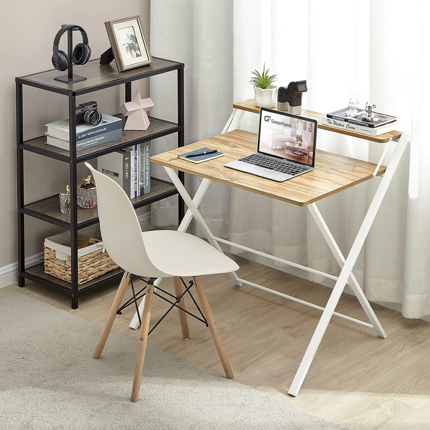 Ebern Designs Folding Desk No Assembly Required Fully Unfold 32 X 24.5 ...