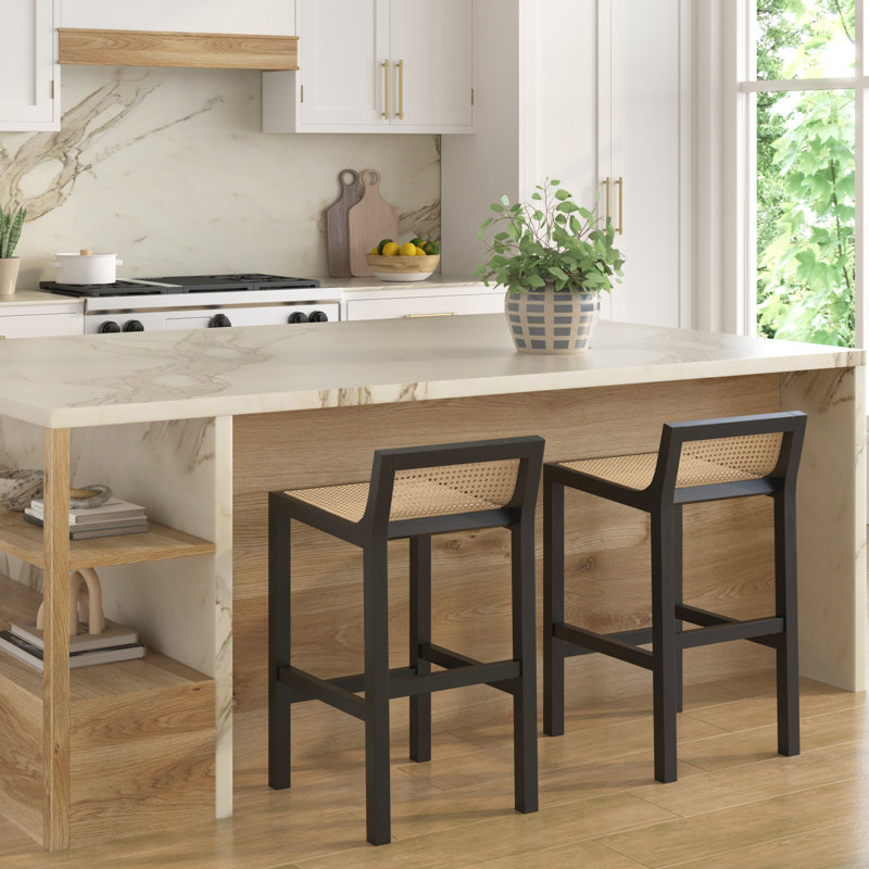 Sand & Stable Lea 25.75'' Counter Stool with Solid Wood Frame & Reviews ...