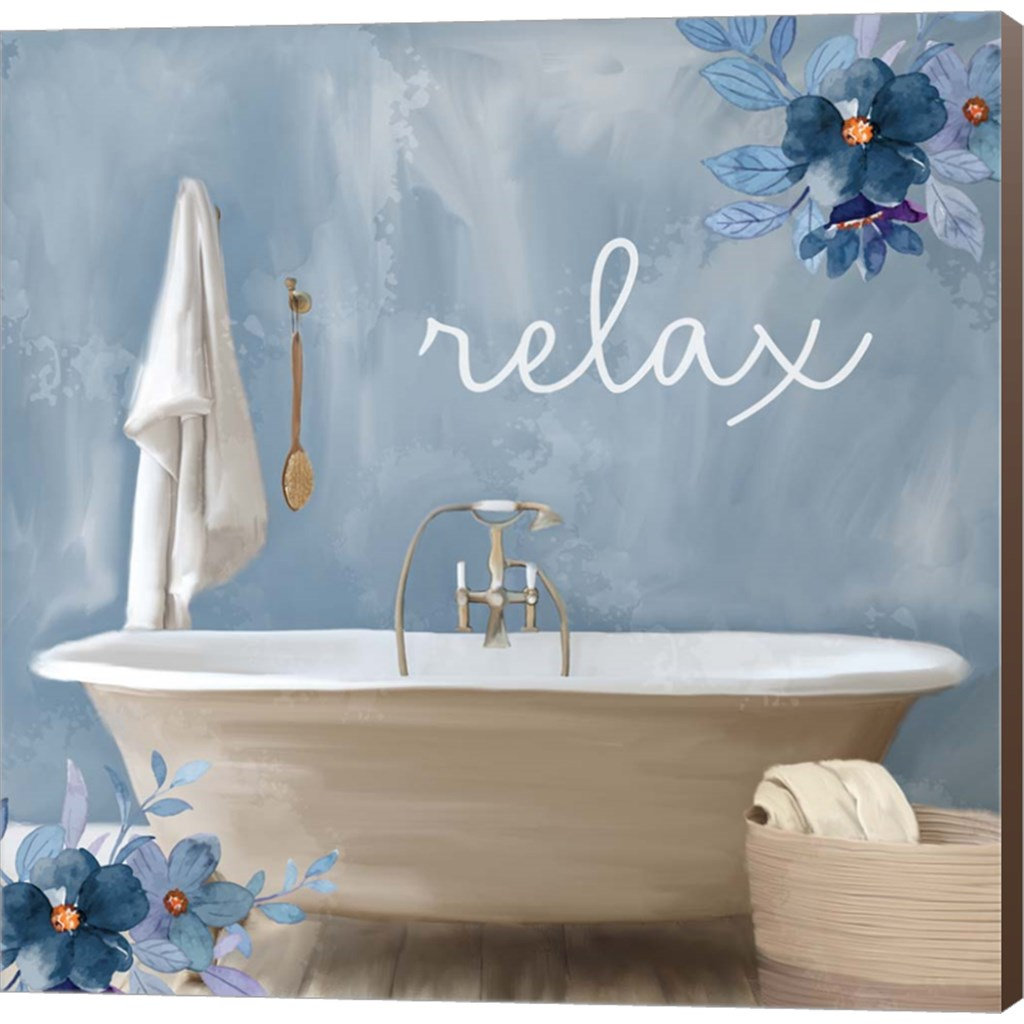 Winston Porter Bath Blues 1 by Kimberly Allen - Unframed Painting on ...